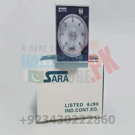 Sara Time Relay SA3PA-B 220VAC Timer Delay in Pakistan – Hallroadlahore.pk