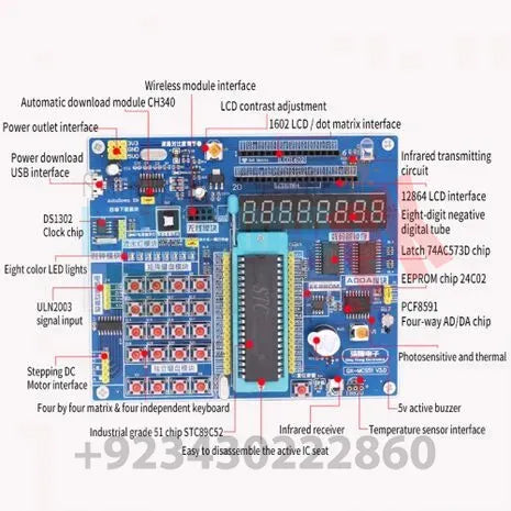 51 MCU Development Board 51 MCU Learning Board Kit 51 MCU Experiment B ...