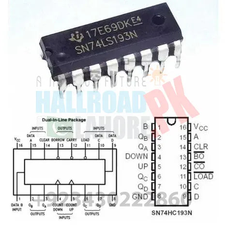 74193 Synchronous 4 Bit Binary Counter Dip Ic Sn74ls193n 74hc193 ...