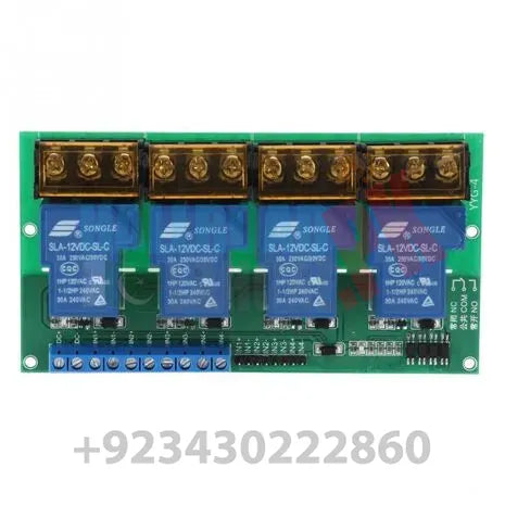 5V 30A 4-Channel Relay Module YYG-4 – Hallroadlahore.pk