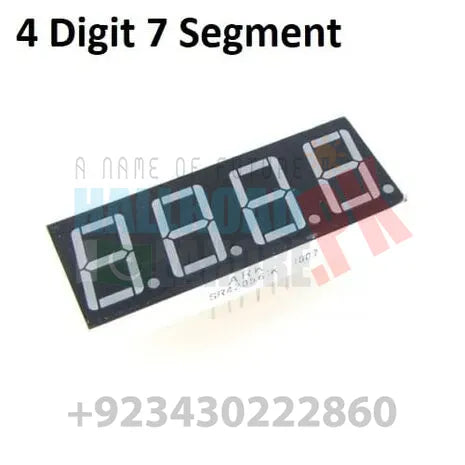 4 Digit 7 Segment Common Cathode LED Screen Display – Hallroadlahore.pk