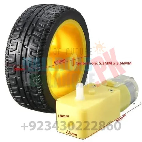 Rc Car Tt Gear Motor Dc 3v-6v Robot Smart Robot Car Tyre Wheel Gear Mo ...