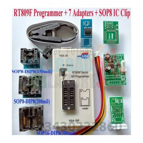 RT809F LCD ISP Programmer with Adapters – Hallroadlahore.pk